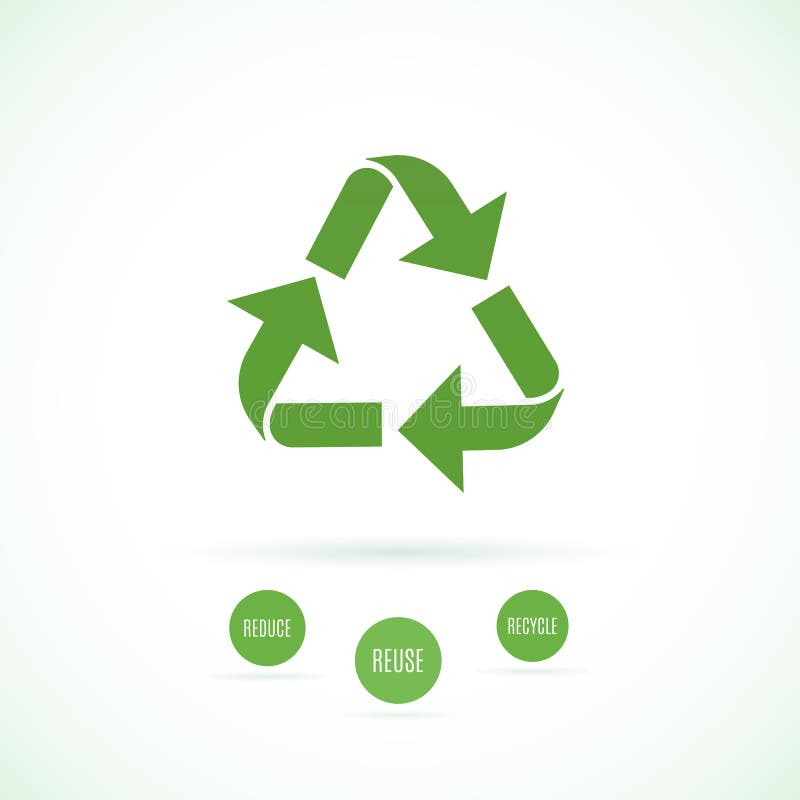 Reuse, Reduce, Recycle Icon Stock Vector - Illustration of ecological ...