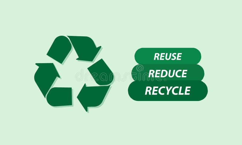 Reuse Reduce Recycle Vector Illustration. Creative Graphic Design with ...