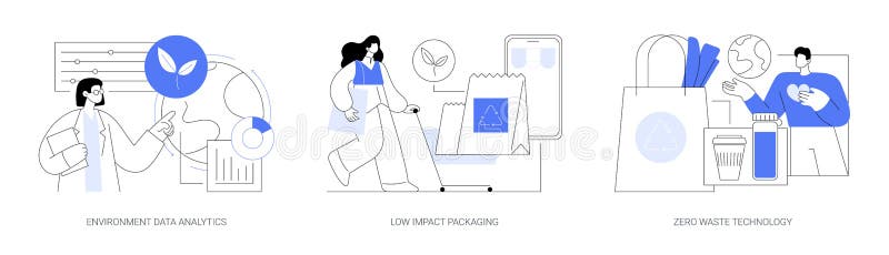 Reuse Reduce Recycling Abstract Concept Vector Illustrations. Stock ...