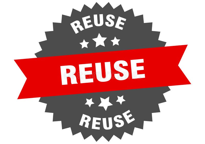 Reuse Sign on Hand Silhouette on Recycled Paper. Stock Vector ...