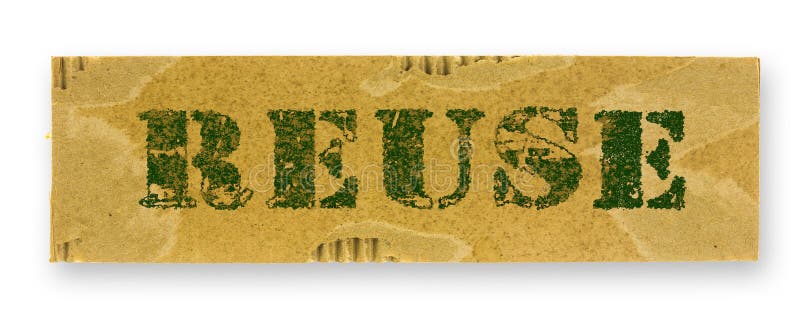 Reuse word on carton paper stock image. Image of grunge - 37767211