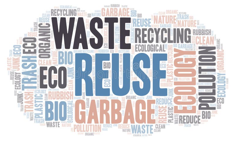 REUSE Word from Origami Paper Stock Illustration - Illustration of ...