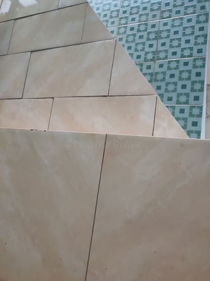 Reusing Ceramic Tile on the Floor Stock Image - Image of hardwood ...