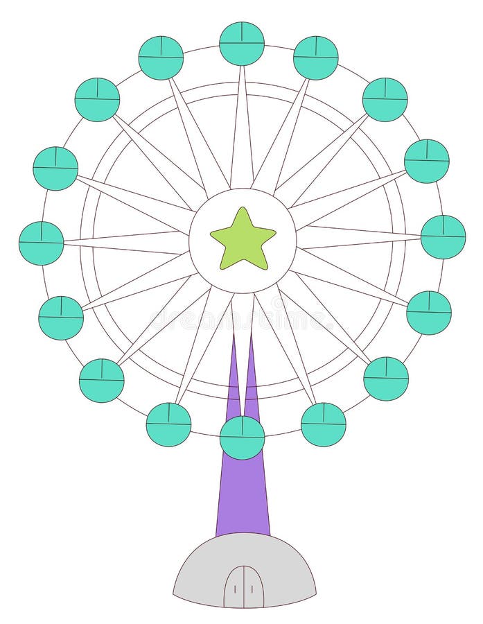 Reuzenrad stock illustratie. Illustration of mooi, schimmel - 12071030
