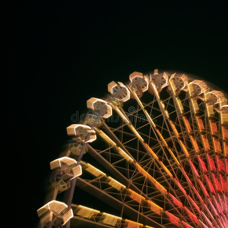 Reuzenrad stock afbeelding. Image of hoog, ferris, nacht - 23134509
