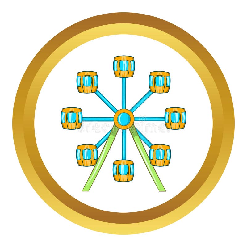 Reuzenrad vectorpictogram vector illustratie. Illustration of vreugde ...