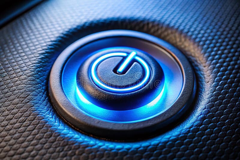 Rev Up Your Ride Effortless Ignition with a Modern Blue Push Button ...