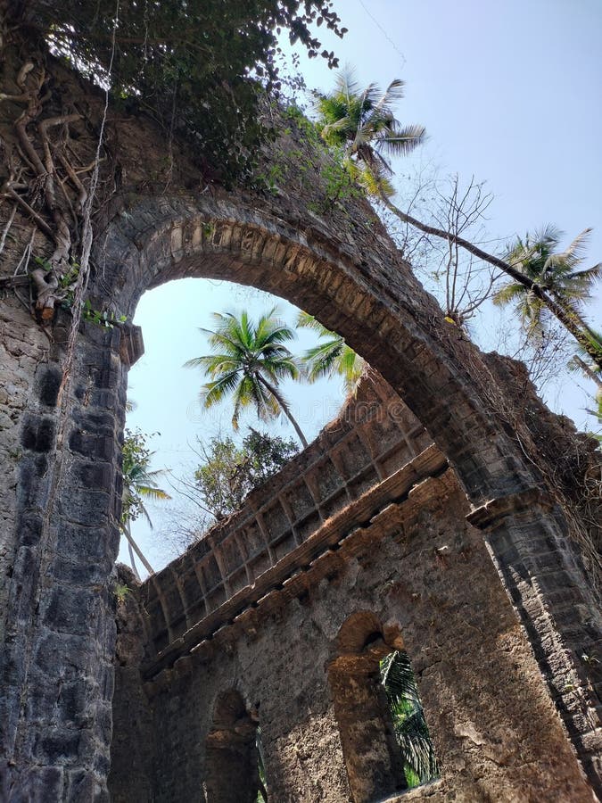 Revdanda Fort Ruins History Arc Stock Image - Image of history ...