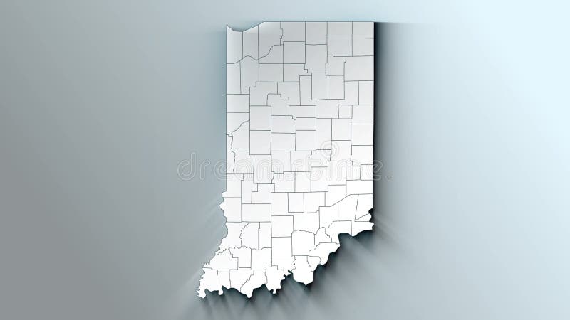 Modern Dynamic White Map of Indiana with Counties Stock Footage - Video ...