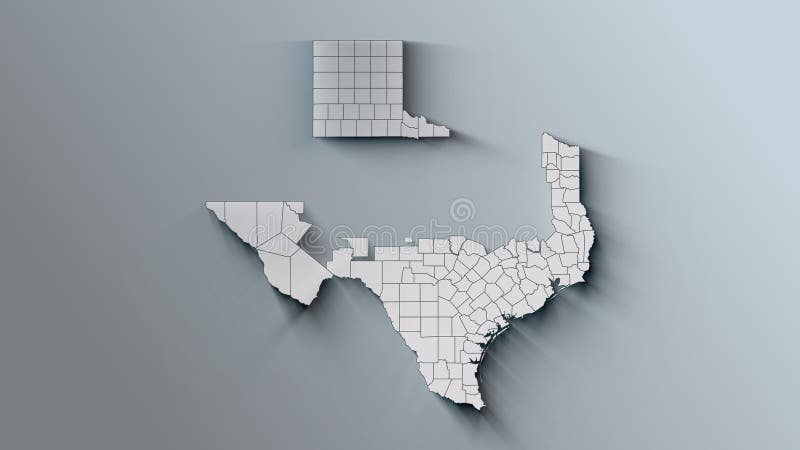 Modern Dynamic White Map of Texas with Counties Stock Footage - Video ...