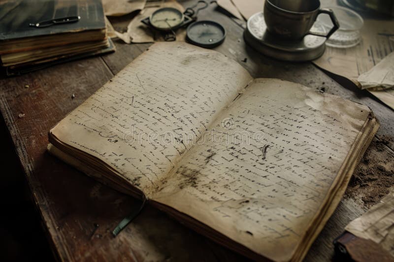 A Close-up of a Detective S Worn Notebook Stock Illustration ...