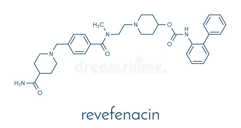 Revefenacin COPD Drug Molecule. Skeletal Formula. Stock Vector ...
