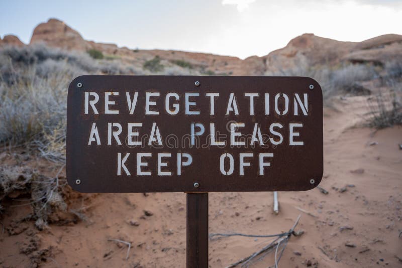 Revegetation Area Sign Stock Photos - Free & Royalty-Free Stock Photos ...