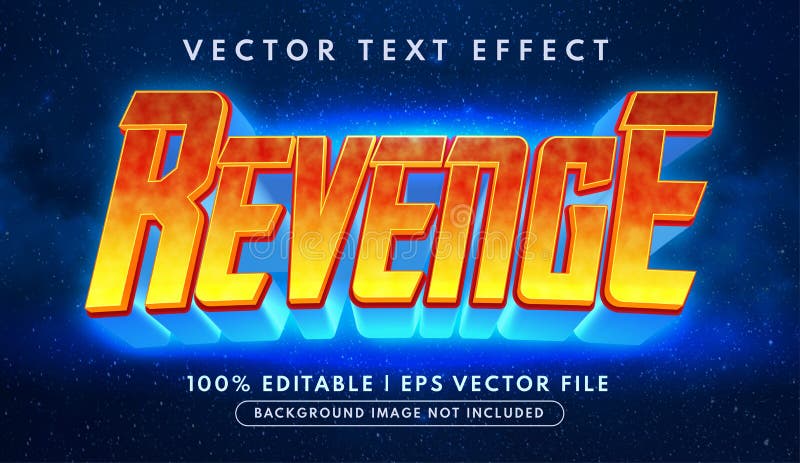 Revenge Text Effect Template Stock Vector - Illustration of gamer ...