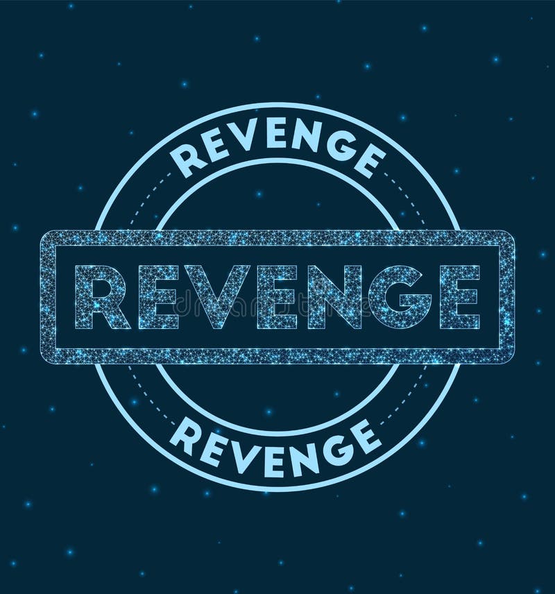 Revenge. Glowing Round Badge Stock Vector - Illustration of cyberspace ...