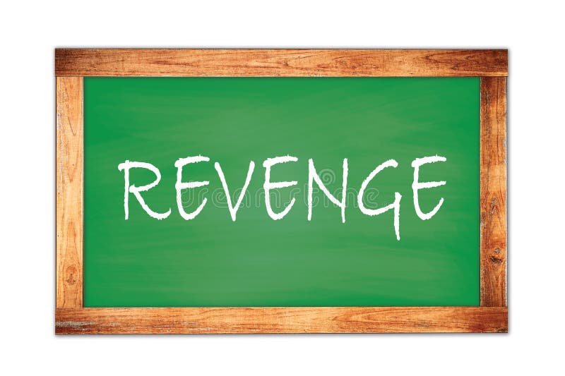 REVENGE Text Written on Green School Board Stock Illustration ...