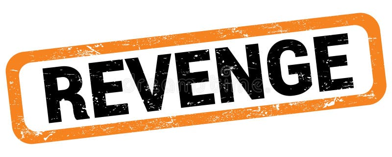 REVENGE Text Written on Orange-black Rectangle Stamp Stock Illustration ...