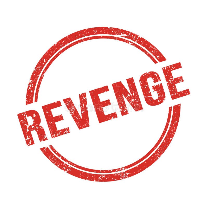 REVENGE Text Written on Red Grungy Round Stamp Stock Illustration ...