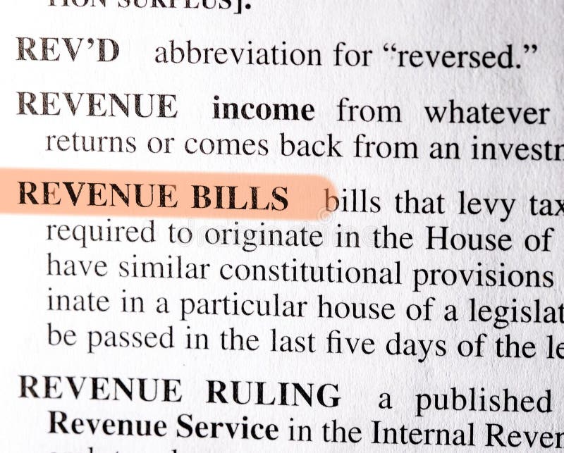 Revenue bills stock photo. Image of highlighted, company - 308028346