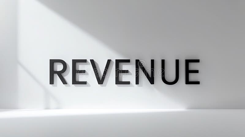 Revenue Displayed on a Clean Surface with Shadow Play in a Modern ...
