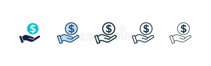 Revenue Icon Vector Set on White Background Stock Vector - Illustration ...