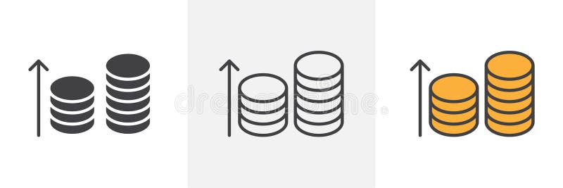 Revenue Icon Vector from Business Model Canvas Concept. Thin Line ...