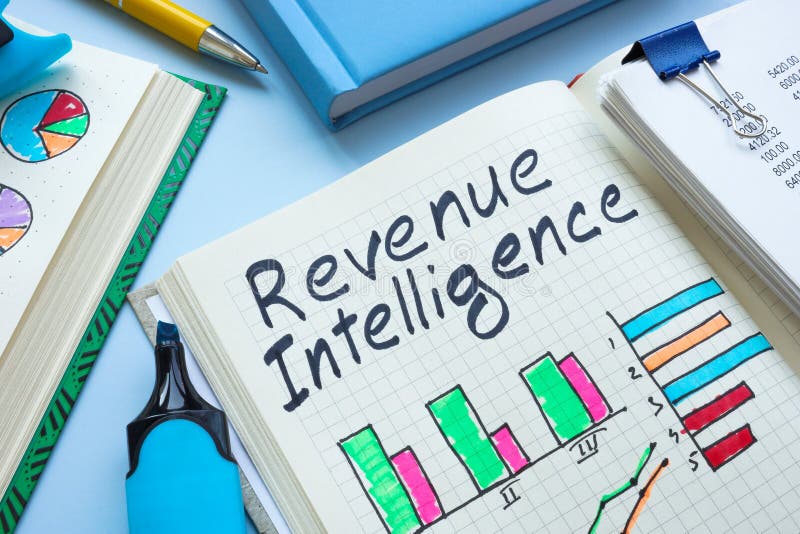Revenue Intelligence Report with Charts and a Stack of Papers. Stock ...