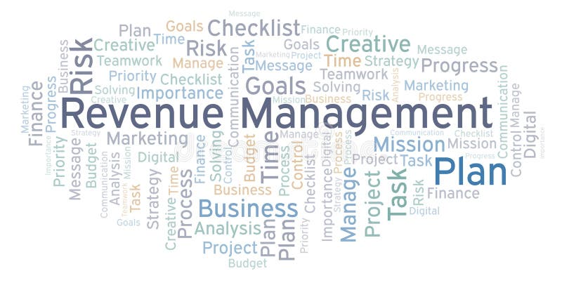 Revenue Management Word Cloud, Made with Text only. Stock Illustration ...