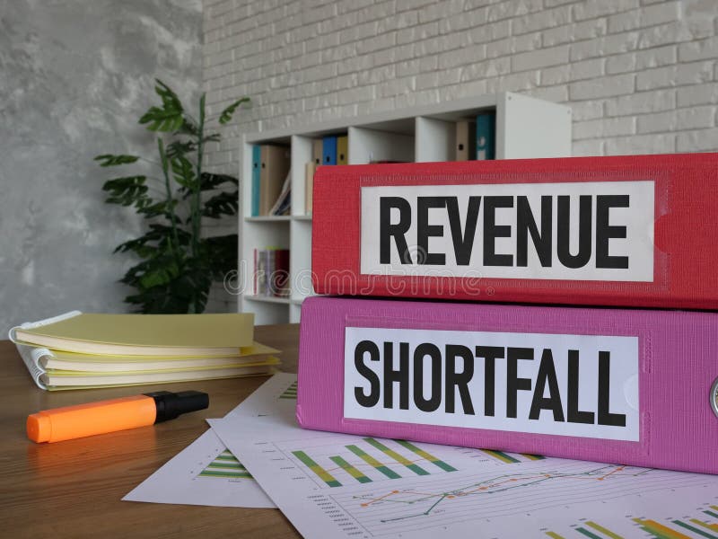 Revenue Shortfall is Shown Using the Text Stock Image - Image of plan ...