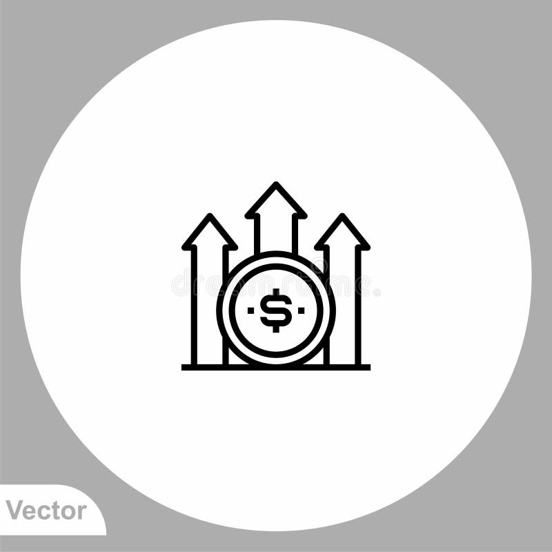 Revenue Vector Icon Sign Symbol Stock Vector - Illustration of dollar ...