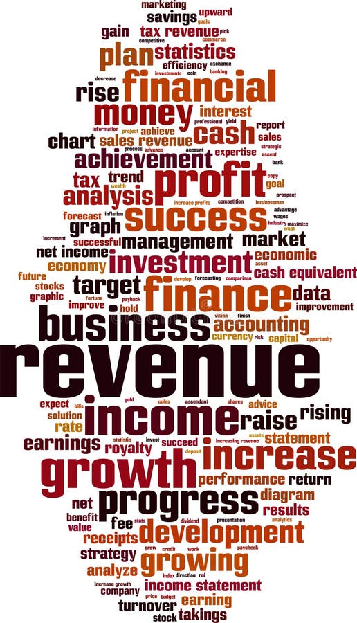 Revenue Word Represents Words Wordcloud and Revenues Stock Illustration ...