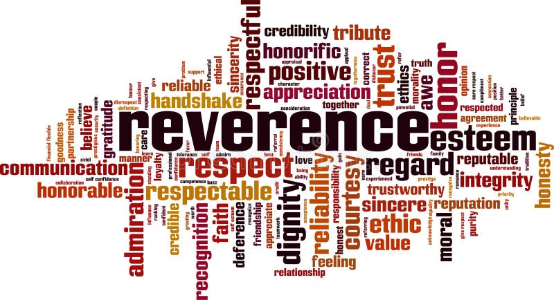 Reverence word cloud stock vector. Illustration of honorific - 175747942