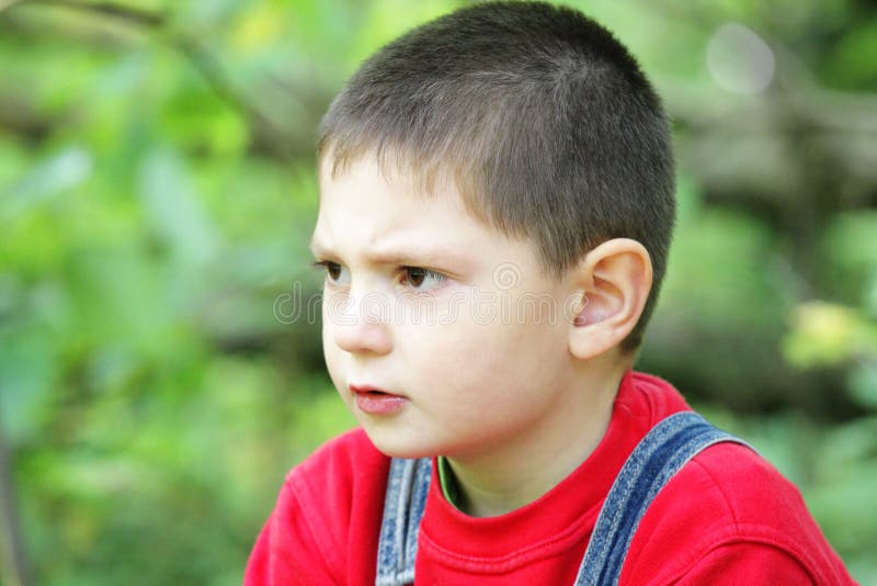 Reverie facial expression stock photo. Image of outdoors - 10872140