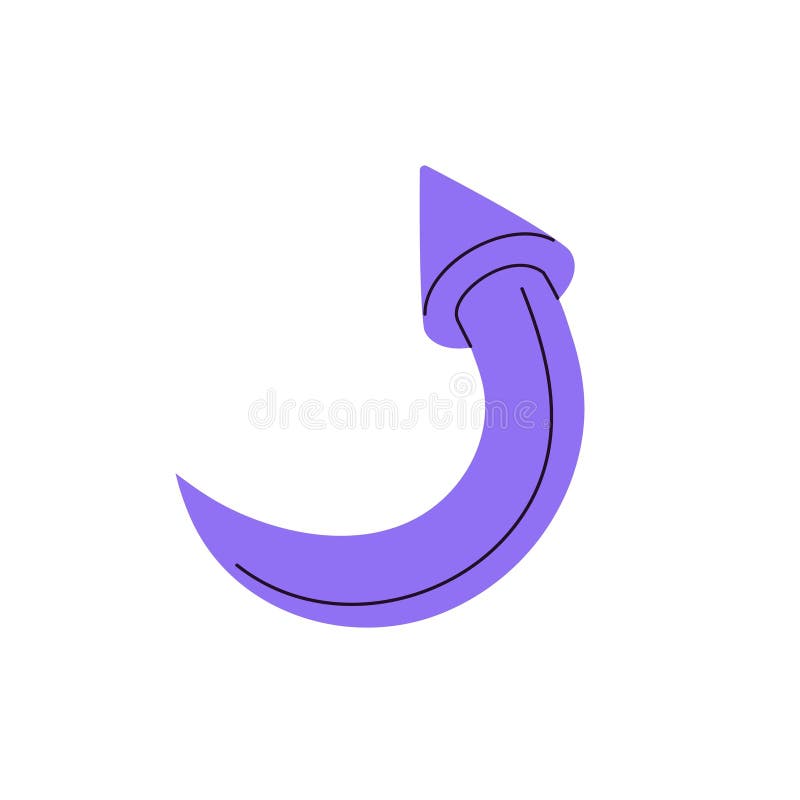 Reversal Sign, Geometric Shape of Twist. Purple Arrow Pointing Turn of ... Reversal Sign, Geometric Shape of Twist. Purple Arrow Pointing Turn of ...