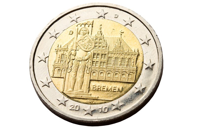 Reverse of 2 euro coin stock image. Image of coin, european - 23054725