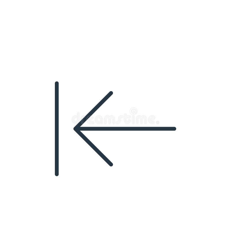 Reverse Arrow Icon Vector from User Interface Concept. Thin Line ...