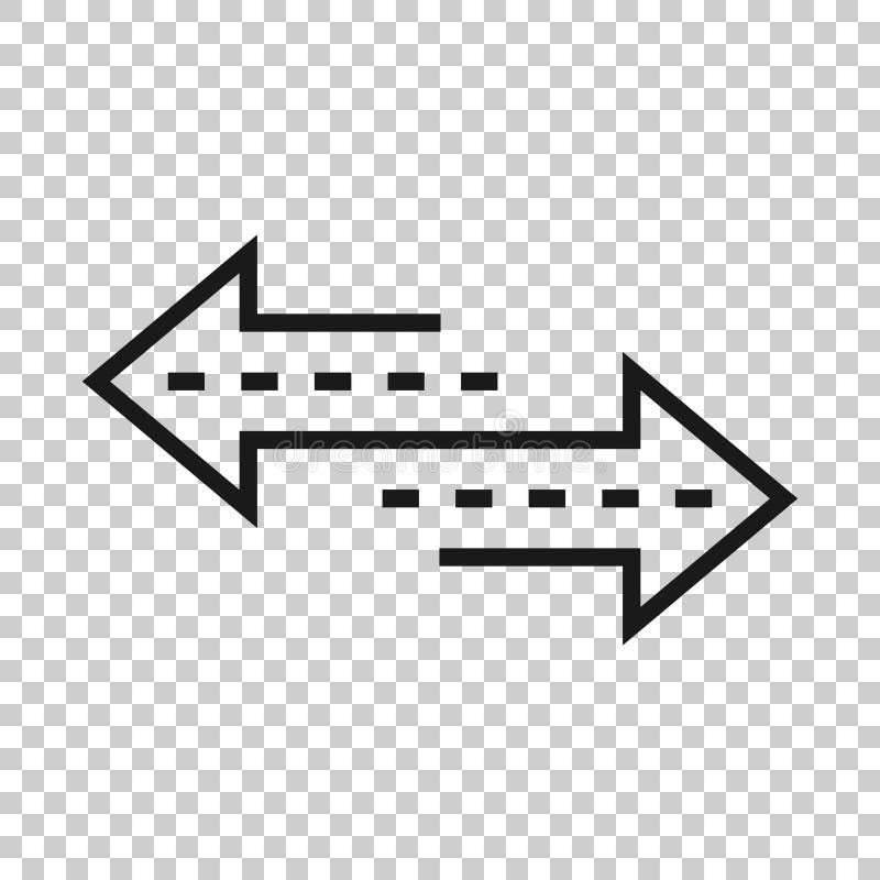 Reverse Arrow Sign Icon In Flat Style. Refresh Vector Illustration On ...