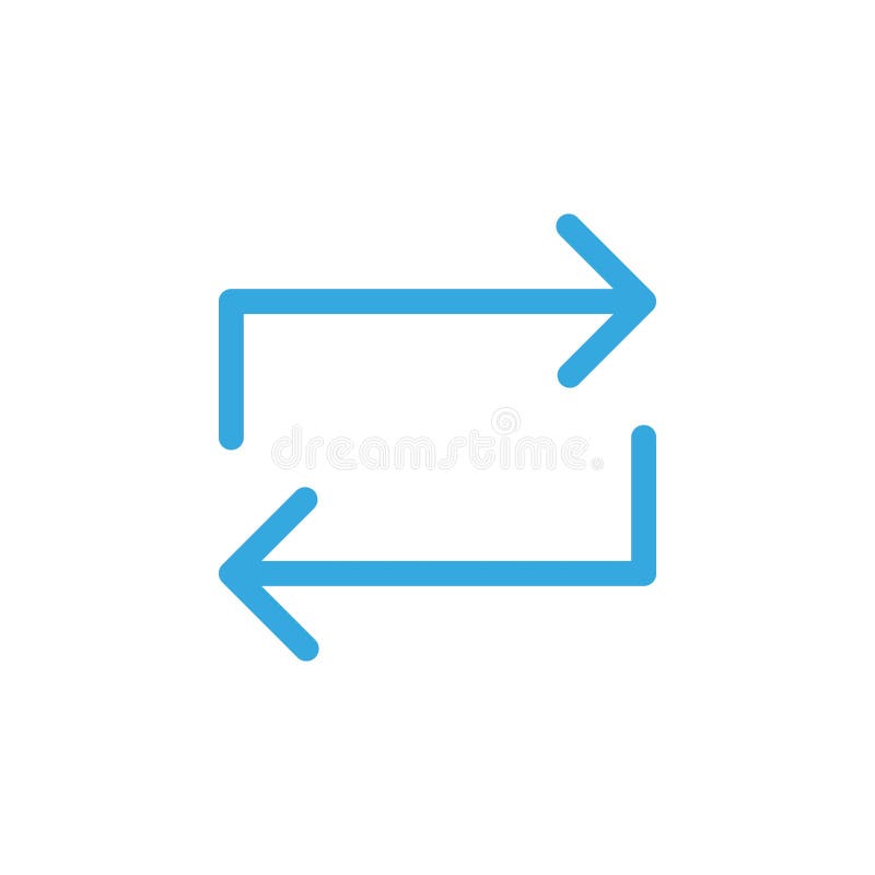 Reverse Button Icon Simple Vector Symbol Stock Vector - Illustration of ...