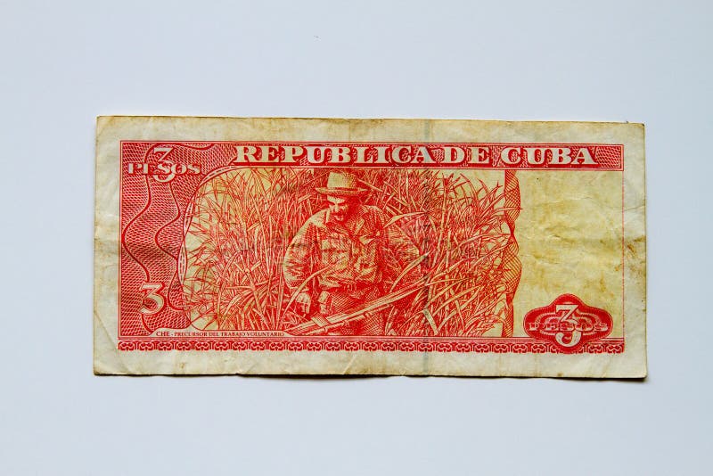 Three Cuban Pesos Over White Background Stock Photo - Image of coins ...