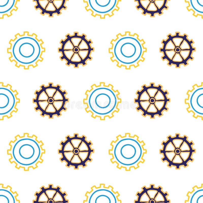 Reverse Gear Cogs Seamless Vector Repeat Pattern Stock Vector ...