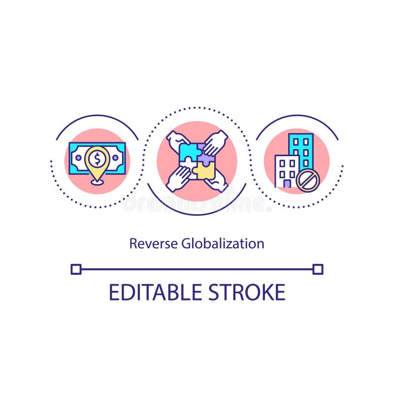 Reverse Globalization Vector Infographic Template Stock Vector ...