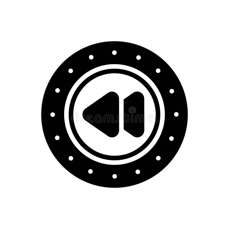 Black Solid Icon for Reverse, Inverse and Play Stock Vector - Illustration of direction ...