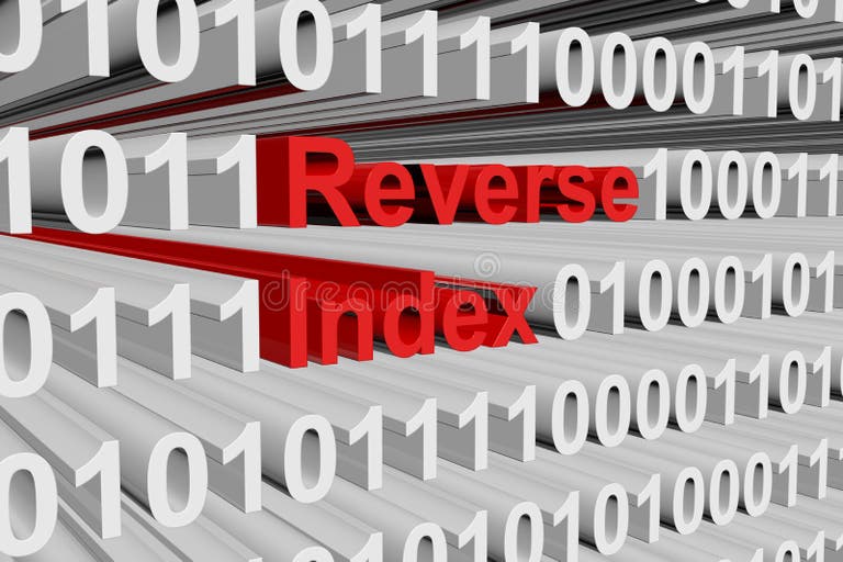 Reverse index stock illustration. Illustration of information - 88089838