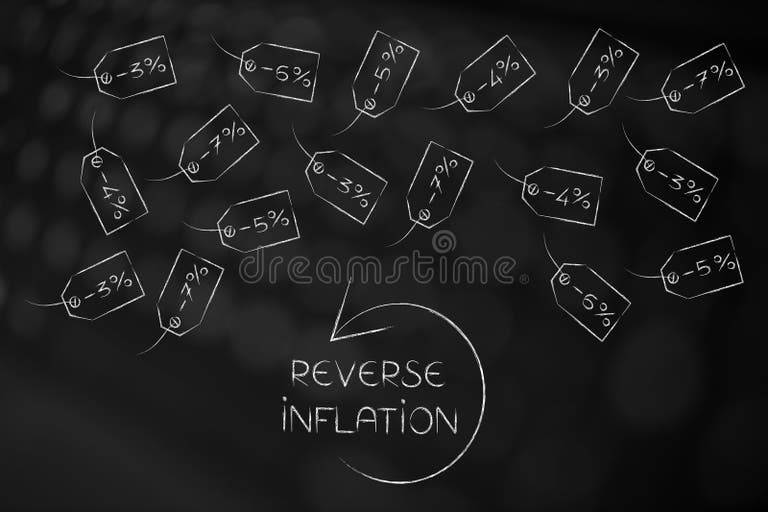 Reverse Inflation Text with Arrow Going Backward and Labels with ...
