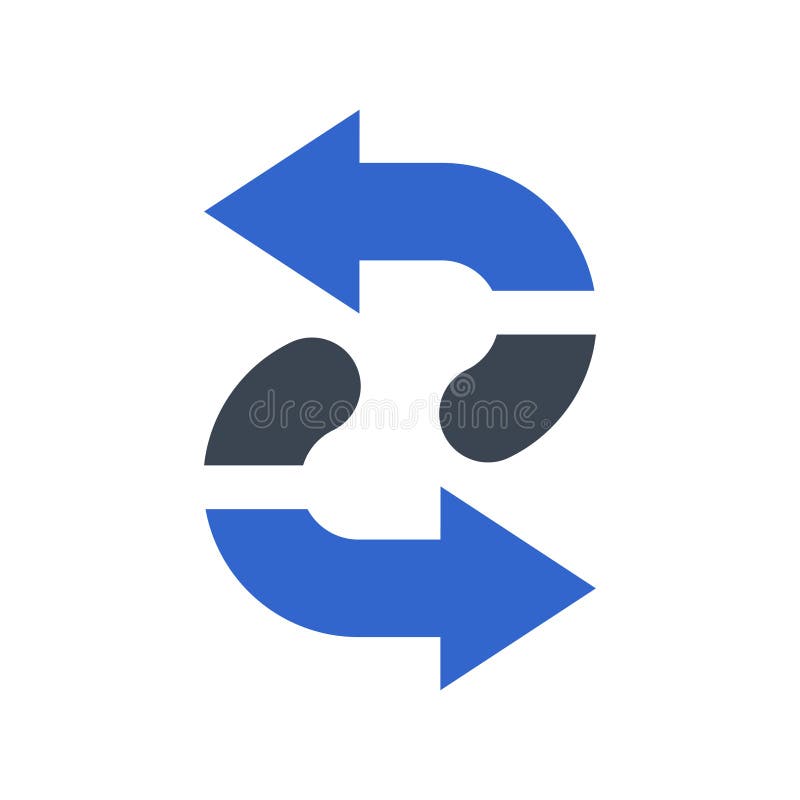Reverse Left Right Arrow Icon Stock Vector - Illustration of vector ...
