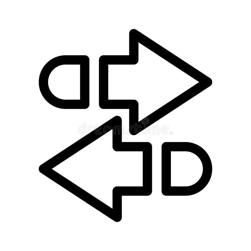 Reverse Left Right Arrow Icon Stock Vector - Illustration of vector ...