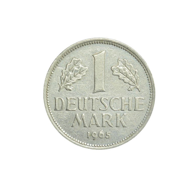 Reverse of One Mark Coin Made by Germany in 1965 Stock Photo - Image of ...