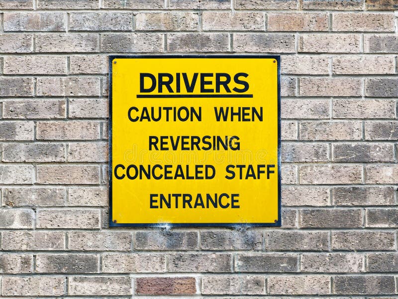 Reverse Park Please Sign at Public Car Park Stock Image - Image of ...