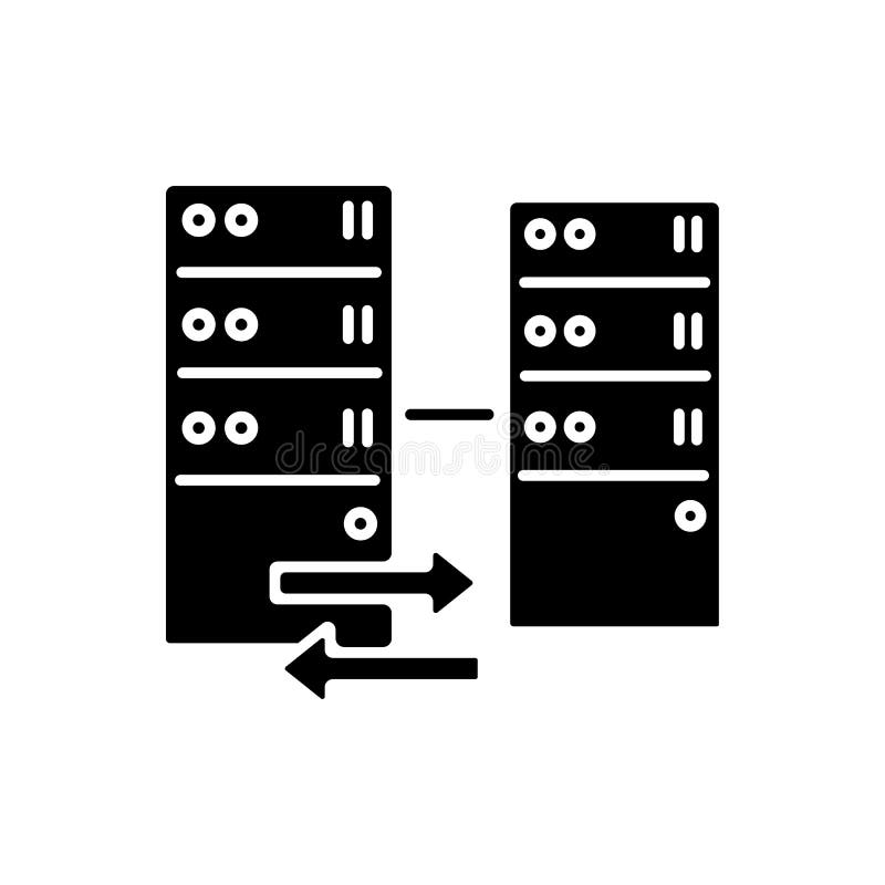 Reverse Proxy Black Glyph Icon Stock Vector - Illustration of glyph ...