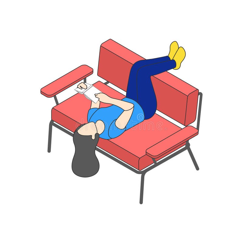 Reverse Reading Isometric Composition Stock Vector - Illustration of ...